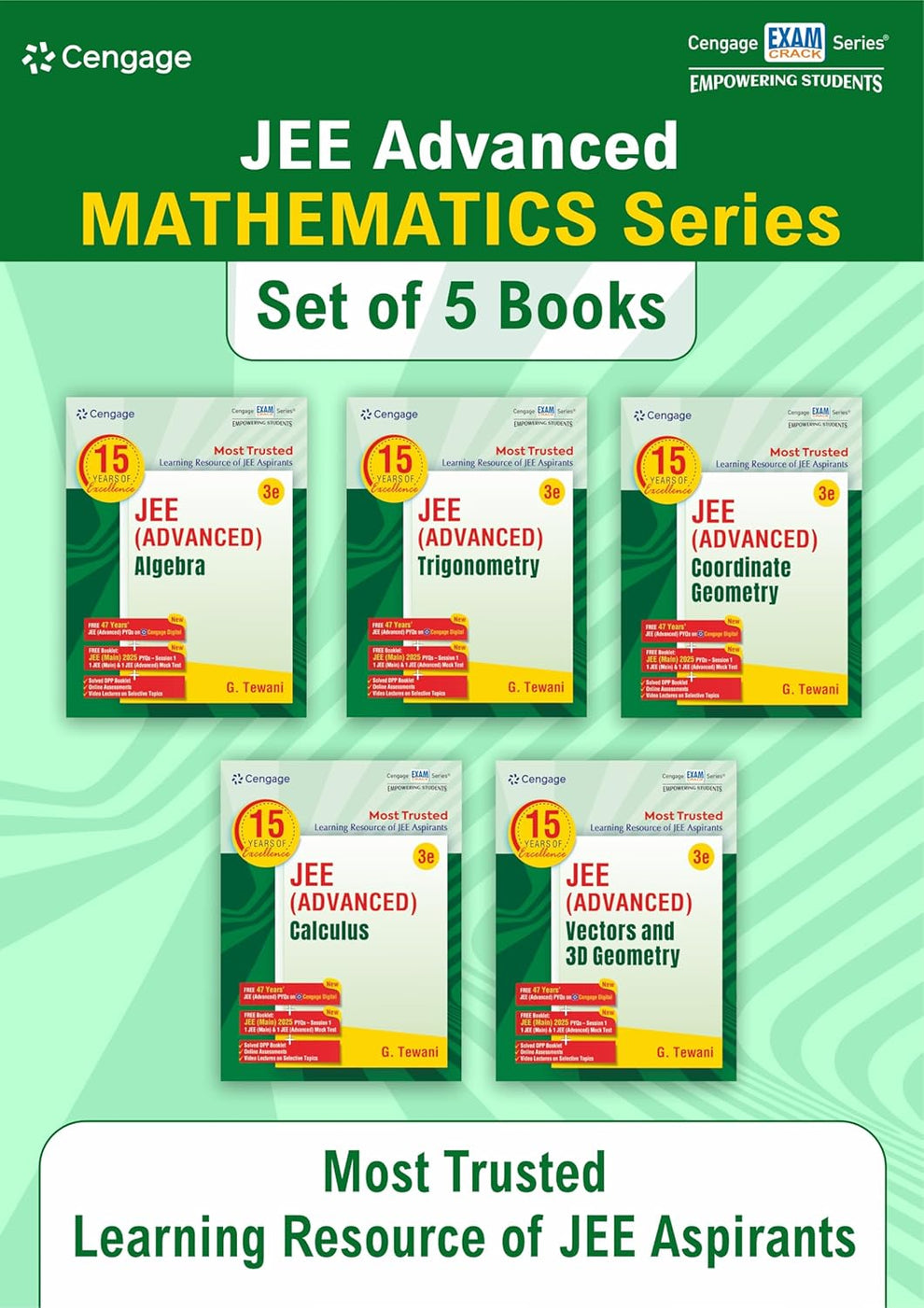 Cengage Mathematics Combo for JEE Advanced: Algebra + Calculus + Coord ...